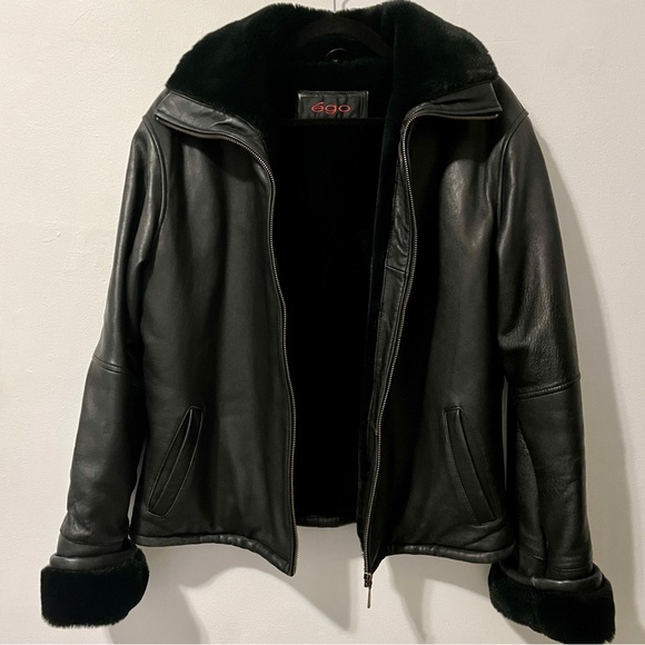 EGO | Jackets & Coats | Ego Go Genuine Italian Lambskin Leather Coat ...